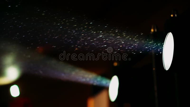 Light from a Spotlight in Which Dust is Visible Stock Footage - Video ...