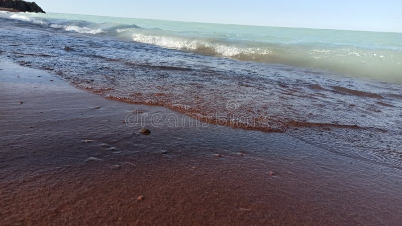 Light Spring Breeze on Lake Balkhash Stock Photo - Image of beach ...