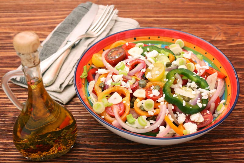 Light spring salad stock image. Image of vegetable, tomato - 93450095