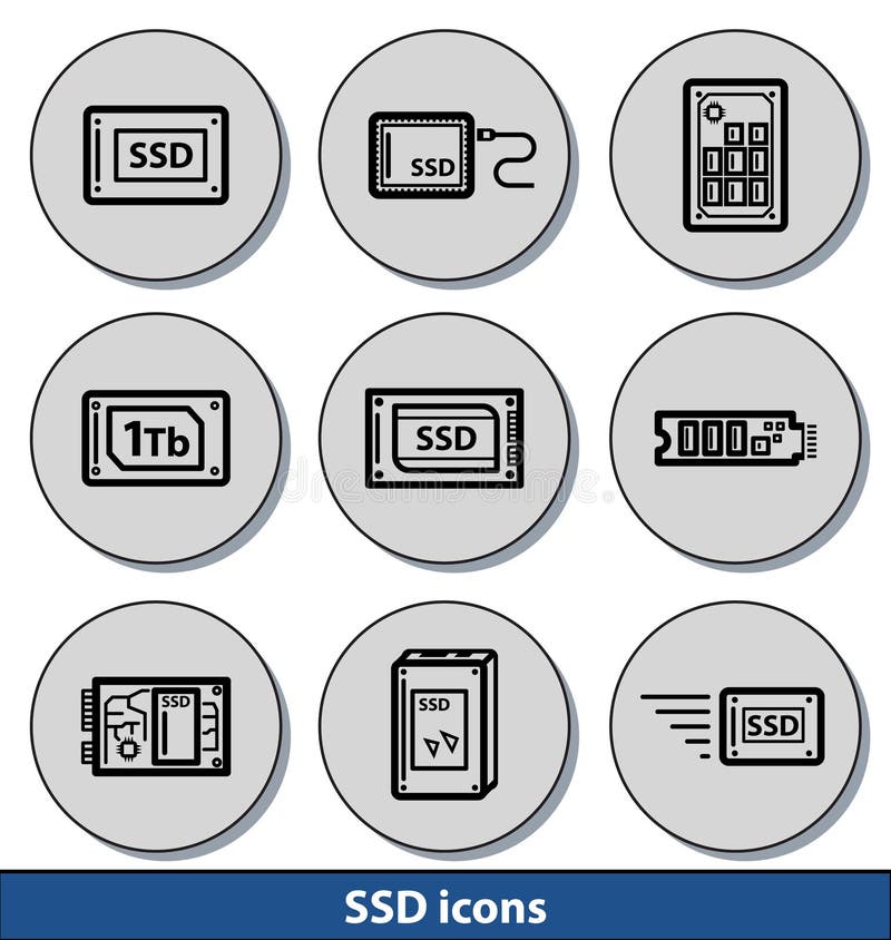 Light SSD icons stock vector. Illustration of backup - 67653259