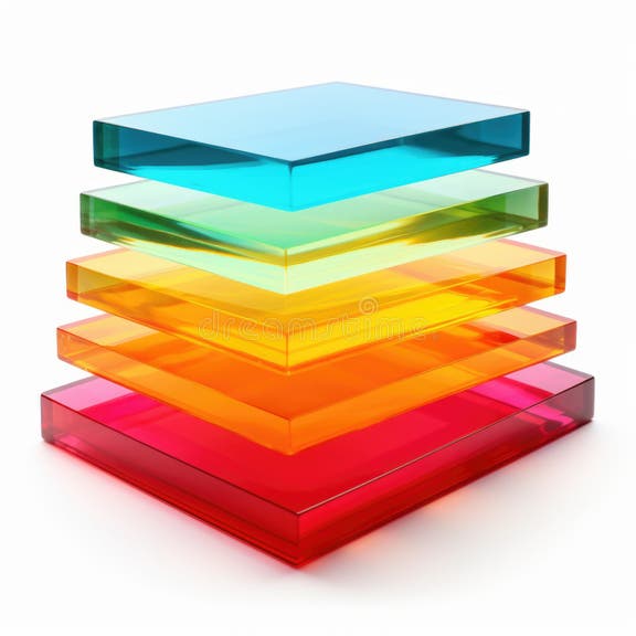 Light through Stack of Different Colors Cast Acrylic Sheet Stock Image ...