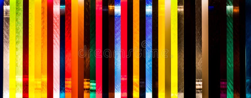 Light through Stack of Different Colours Cast Acrylic Sheet Stock Photo ...