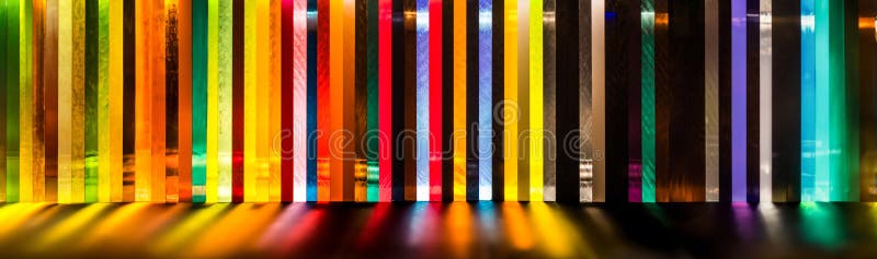 Light through Stack of Different Colours Cast Acrylic Sheet Stock ...