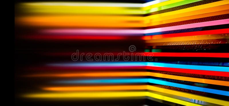 Light through Stack of Different Colours Cast Acrylic Sheet Stock ...