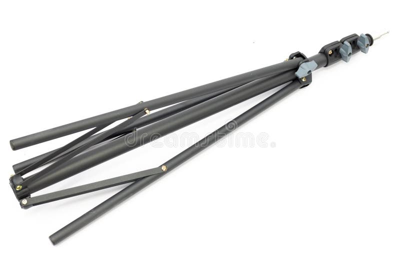 Light Stand Adjustable on White Isolated Background Stock Image - Image ...