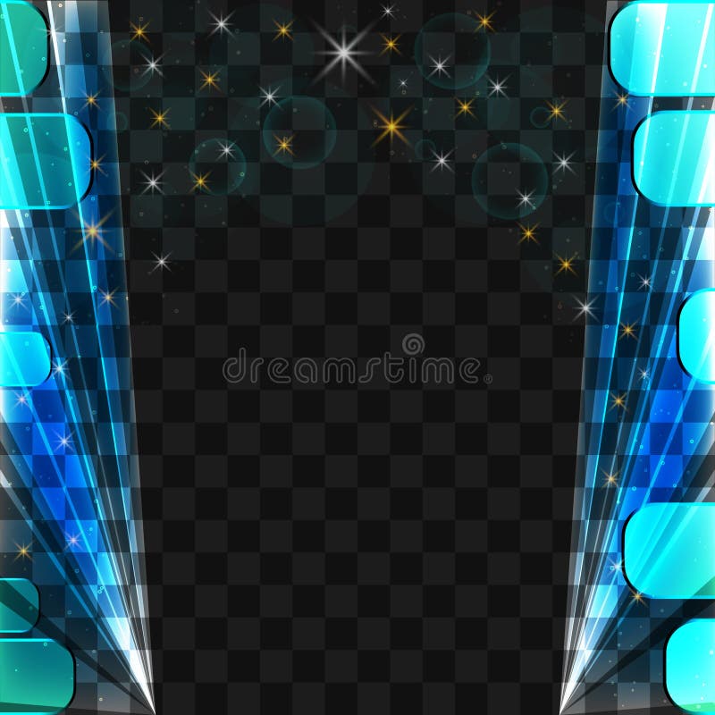 Light and Star Effect with Center Space Stock Vector - Illustration of ...