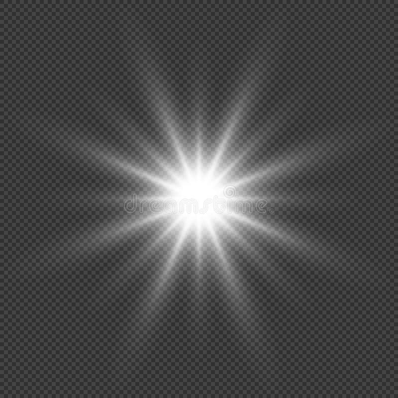 The Light of a Star. Star Glow on a Transparent Background Explodes on ...