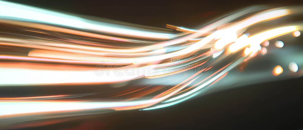 Light Streaks Create Abstract Patterns in Vibrant Liquid Distortions ...