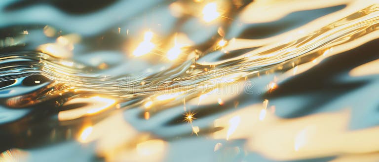 Light Streaks Create Abstract Reflections in Liquid with Distortions ...