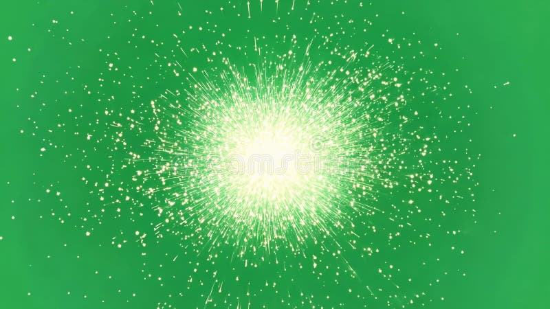 Bright Starburst Expanding on Green Screen Background Stock Video ...