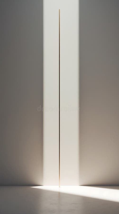 Light Streaming through a Narrow Gap Creating a Striking Vertical Line ...