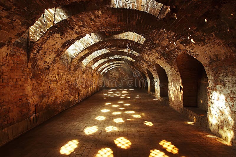 Light Streams through the Arches, Illuminating a Historic Underground ...