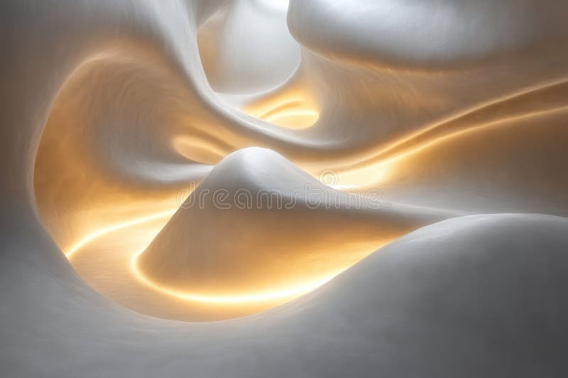 Light Streams through Soft, Flowing Textures in a Surreal Abstract ...