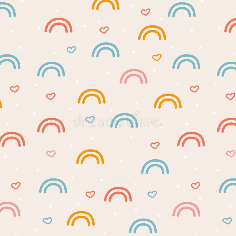 Light Stylish Pattern of Colorful Rainbows - Vector Stock Vector ...