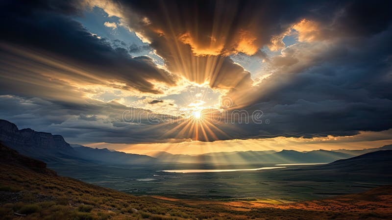 Light sun rays clouds stock illustration. Illustration of photograph ...