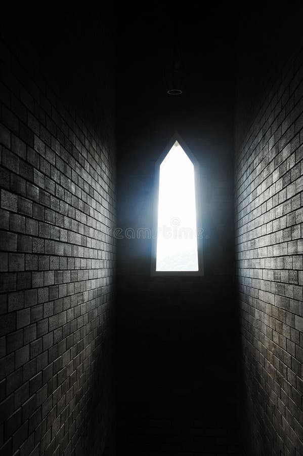 Light of Sunshine Stream through Block Wall Window Stock Image - Image ...