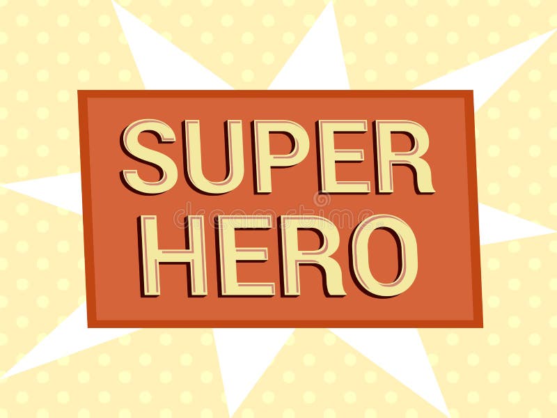 Light Super Hero Wording Concept Stock Vector - Illustration of book ...