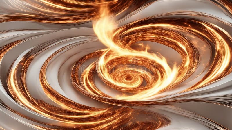 Light Swirl Abstract a Large and Thick Spiral of Fire that Spins Fast Stock Illustration ...