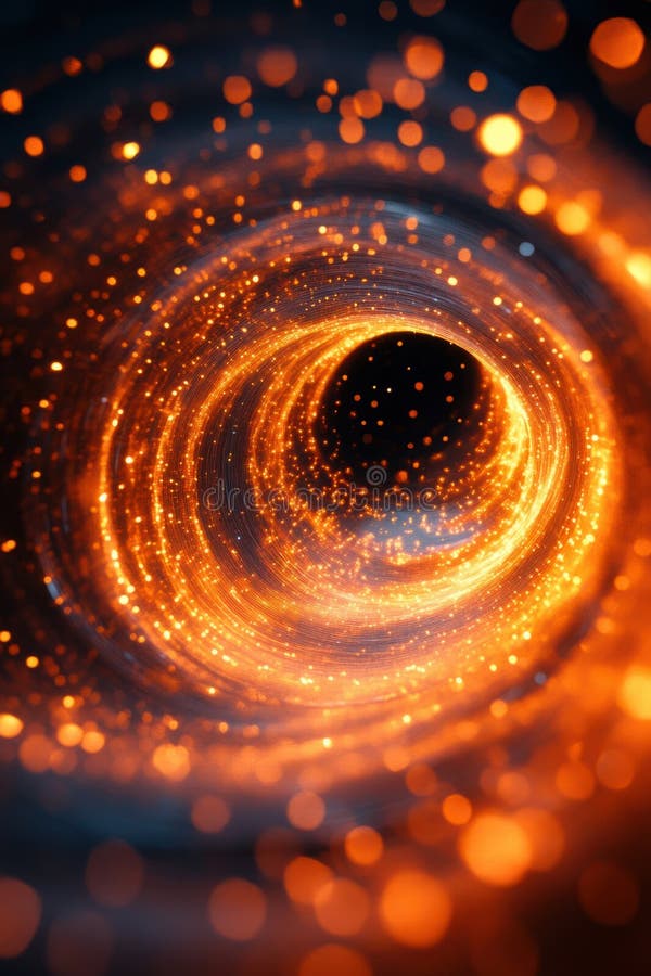 Light Swirl, a Beautiful, Swirling Light Spiral Against a Dark ...