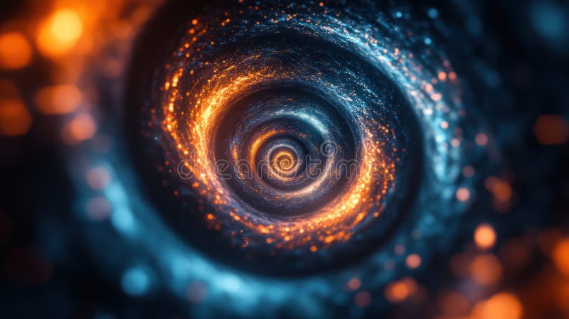 Light Swirl, a Beautiful, Swirling Light Spiral Against a Dark ...
