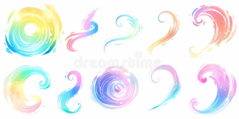 Light Swirl Effects on a White Background Stock Photo - Image of flash ...