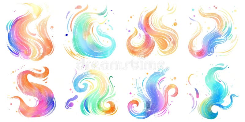 Light Swirl Effects on a White Background Stock Photo - Image of ...