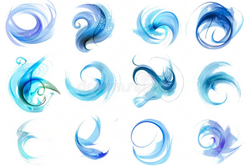 Light Swirl Effects on a White Background Stock Photo - Image of ...