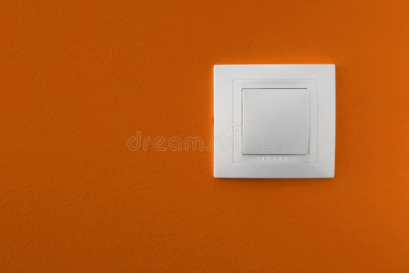 Light switch stock image. Image of modern, orange, simplicity - 8827333