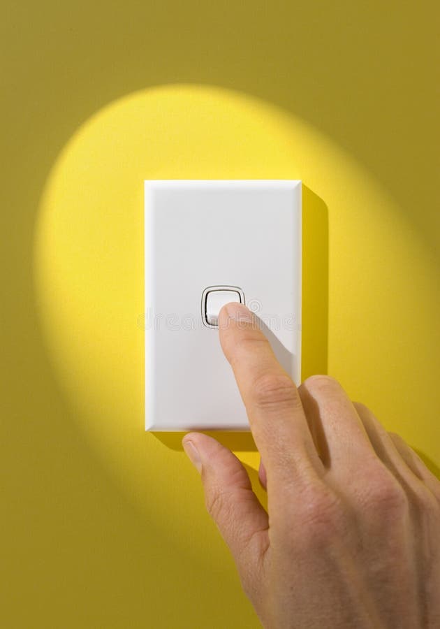 Light Switch on Off Hand stock photo. Image of conserve - 5932506