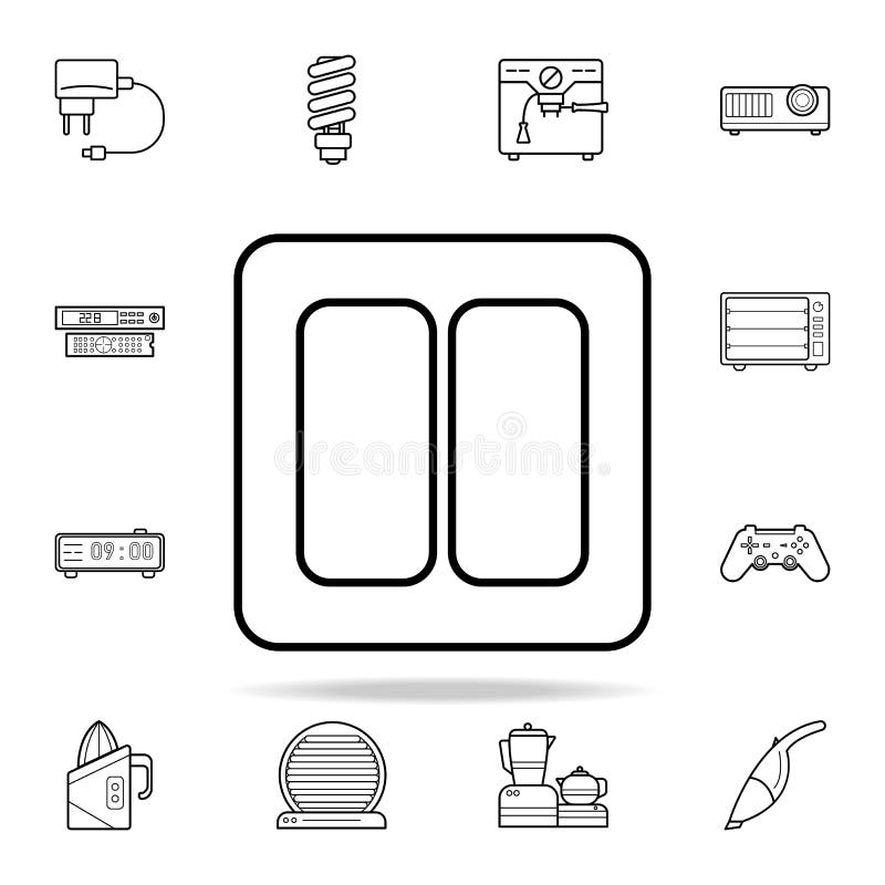 Light Switch Icon in Neon Style. One of Appliances Collection Icon Can ...
