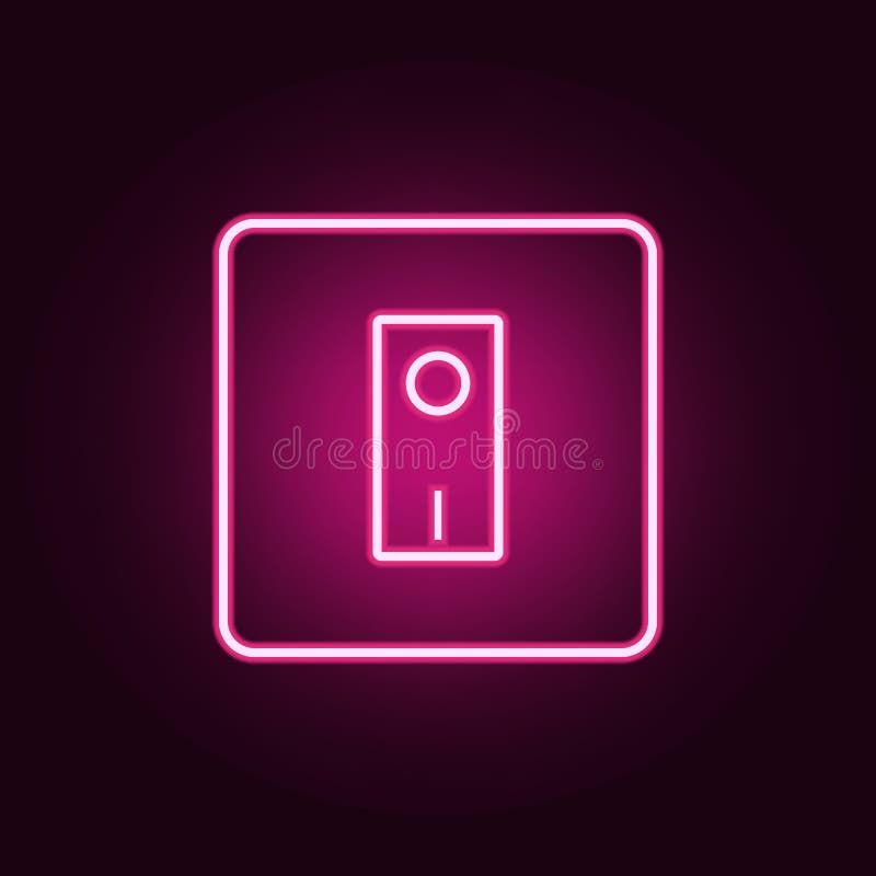 Light Switch Icon. Elements of Web in Neon Style Icons Stock ...