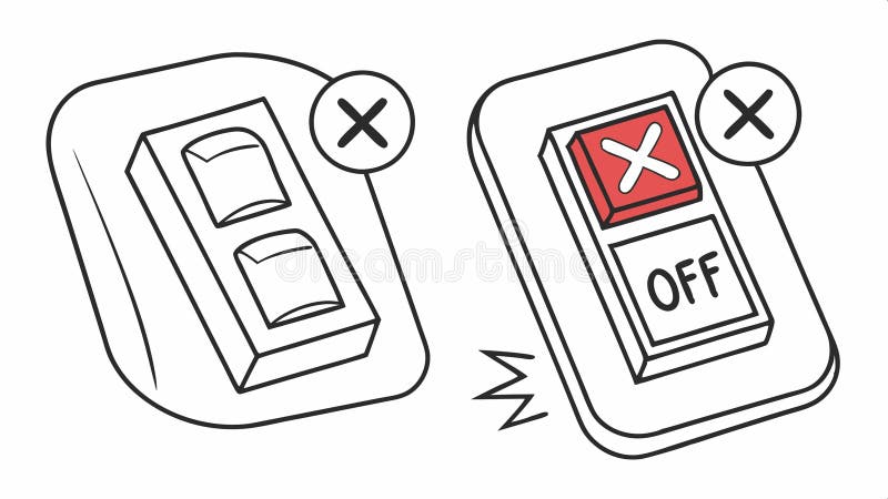 Light Switch Icons Set, on and Off, Control and Interface Vector Design Generative AI Stock ...