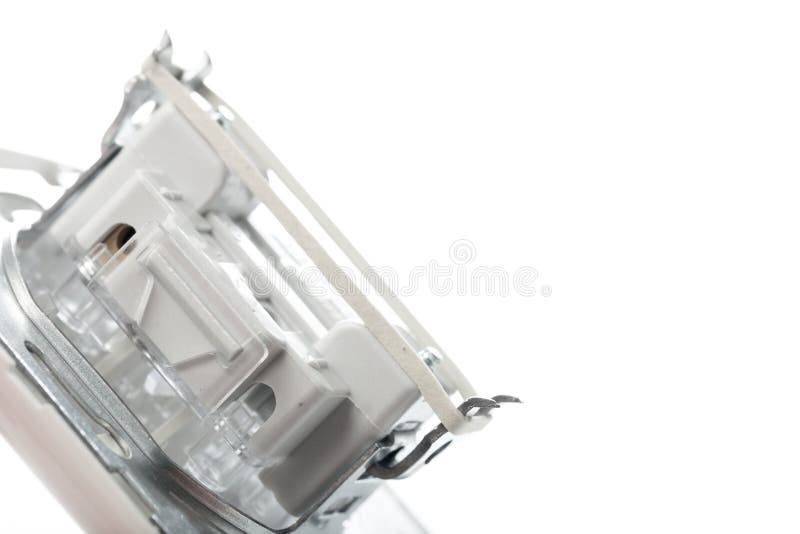 Light Switch and Socket Isolated on White Stock Photo - Image of color ...