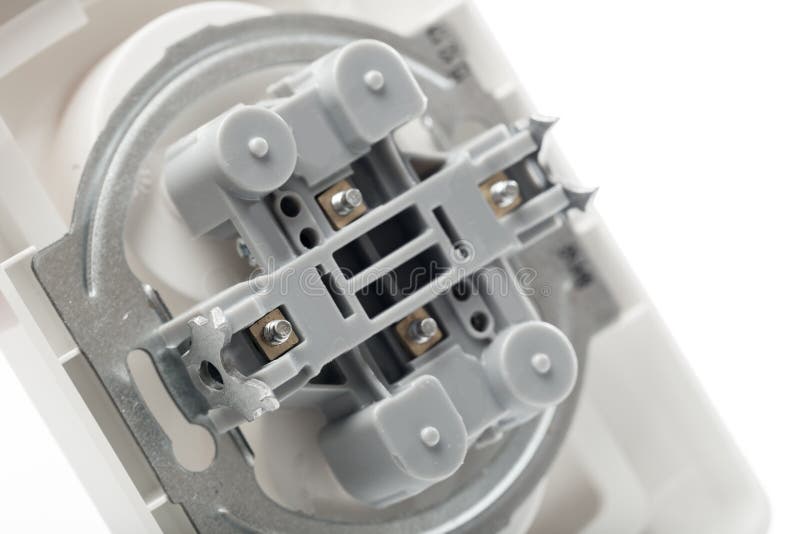 Light Switch Isolated on White, Internal Organization Stock Photo ...