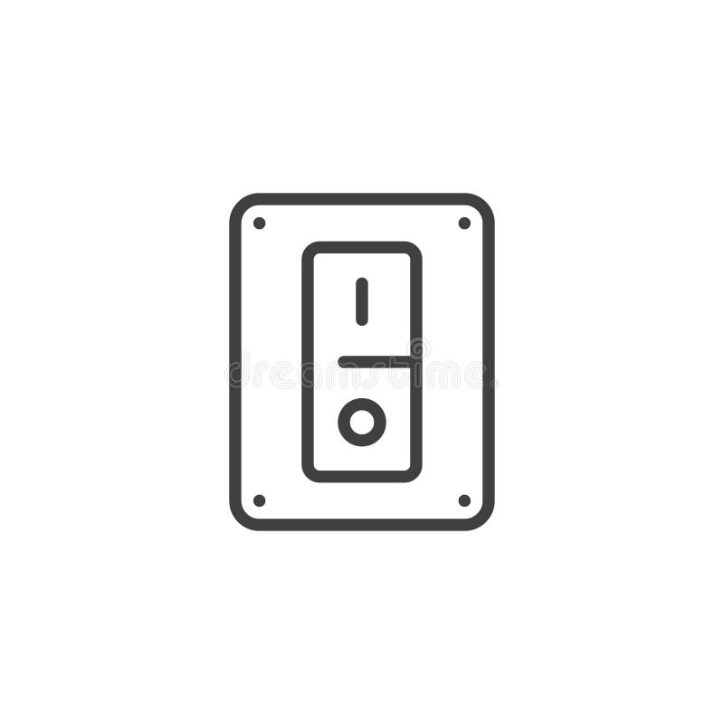 Light switch line icon stock vector. Illustration of editable - 320347871
