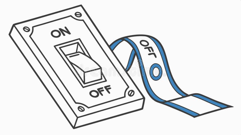 Light Switch on OFF, Electrical Control and Power Symbol Vector Design ...