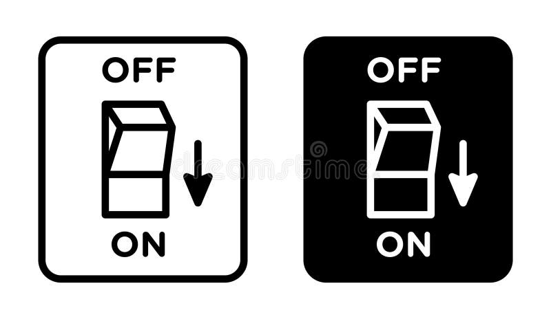 Light switch off icon stock vector. Illustration of symbol - 341334989