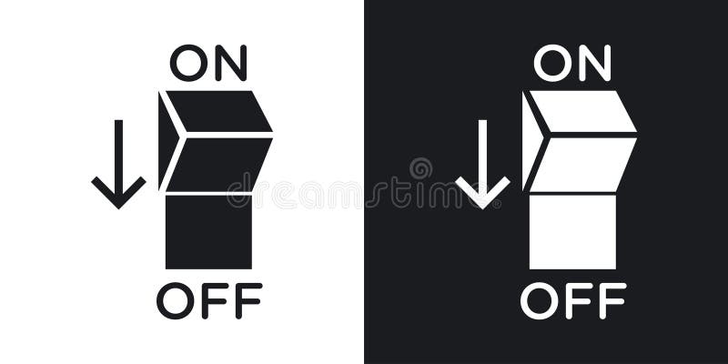 Light Switch Off Icon Isolated on White Background Stock Vector ...