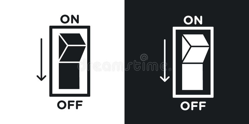 Light switch off icon stock vector. Illustration of symbol - 341334989