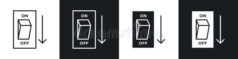 Light switch off icon stock vector. Illustration of symbol - 341334989