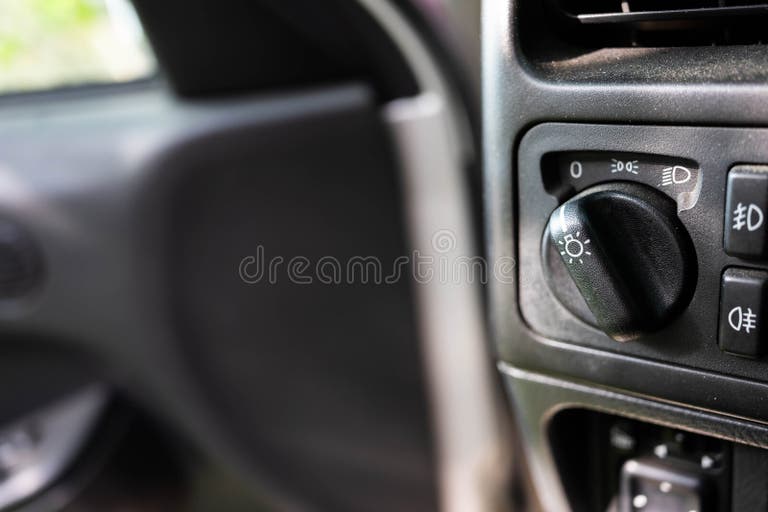 Light Switch on Old German 4x4 Car Stock Photo - Image of drive, light ...
