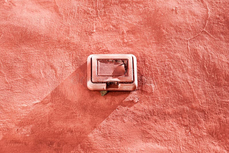Light Switch on Old Red Wall . Electric Component Stock Photo - Image ...