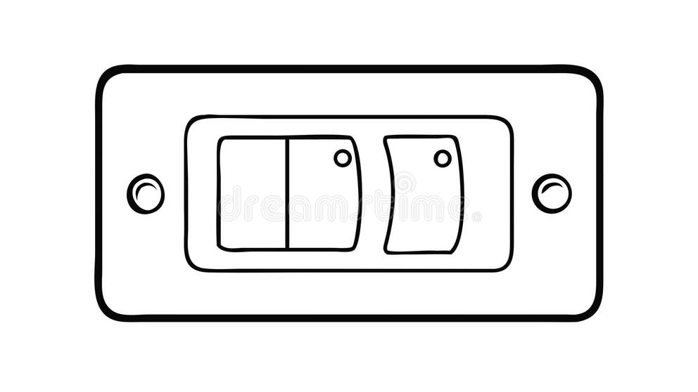 Light Switch Outline Icon, Electrical Control and Power, Vector Design ...