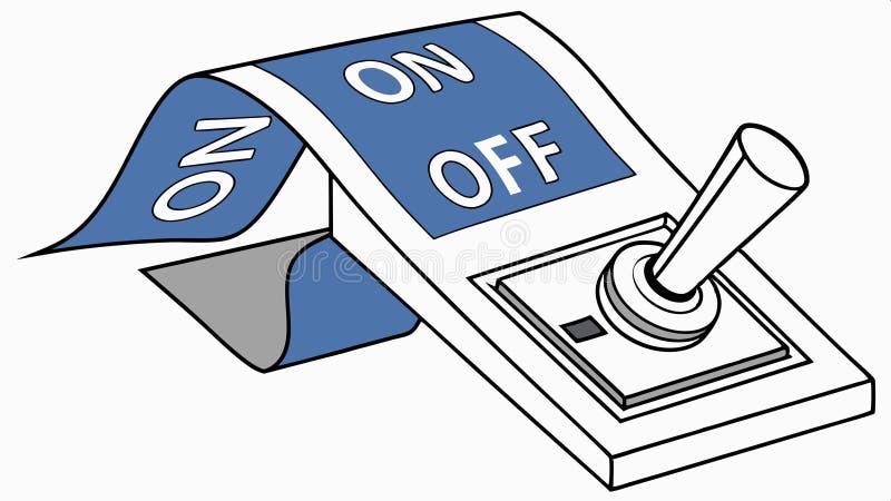 Light Switch Panel on OFF, Electrical Control and User Interface Vector ...