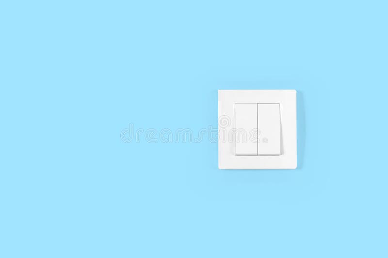 Light Switch, a Plastic Mechanical Switch of White Color Installed on a ...