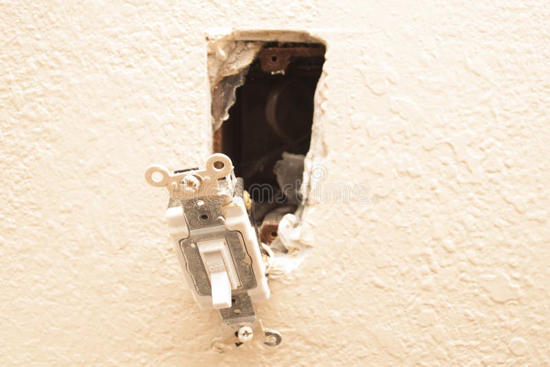 Light Switch Repair stock image. Image of house, driver - 41780151