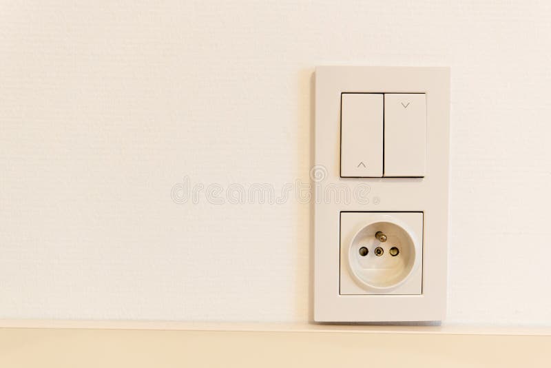 Light Switch and Socket on the Wall Stock Photo - Image of house ...