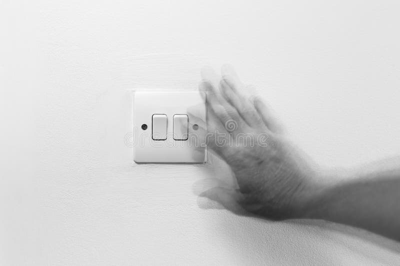 A Light Switch Tremor stock photo. Image of home, black - 281118246
