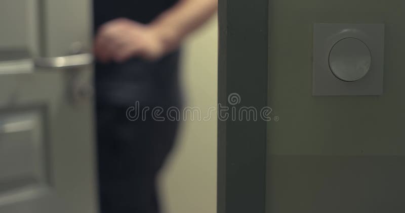 Light switch turned off stock video. Video of electrical - 327006515