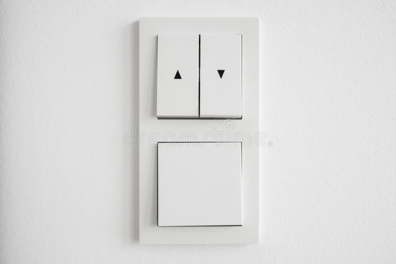 Light Switch, Up Down Switch Closeup Stock Image - Image of wall ...